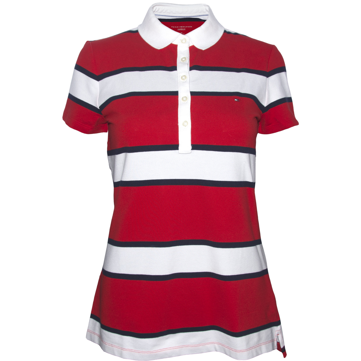 Camiseta Tommy Hilfiger Polo Feminina RM37678960-645 L Rosa Branco ...