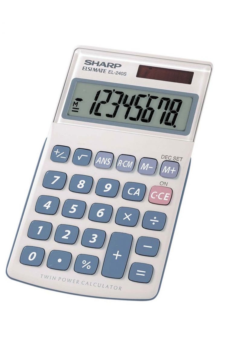 Calculadora Sharp 8 Digitos EL-240SAB Branco - Roma Shopping - Seu ...