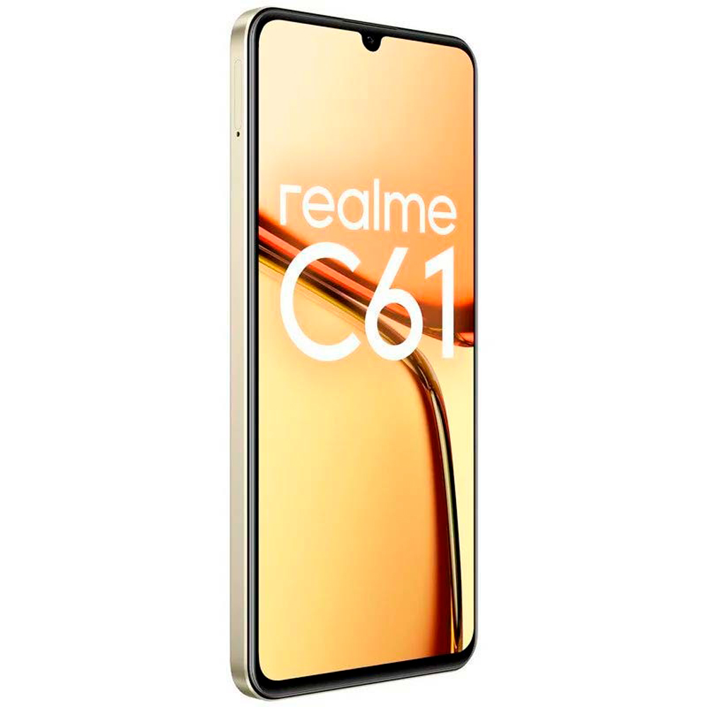 Smartphone realme C61 RMX3930(BR) Dual SIM 6GB+128GB 6.78″ – Sparkle Gold – Roma Shopping – Seu ...